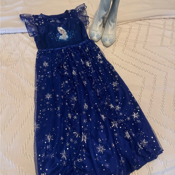 Disney | Dresses | Disney Blue Formal Gown Sleeveless Crew Neck | Poshmark